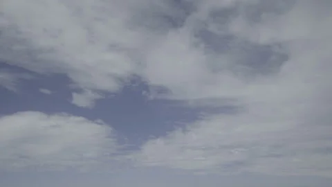 Scattered Clouds on Blue Sky, Boeing 777... | Stock Video | Pond5