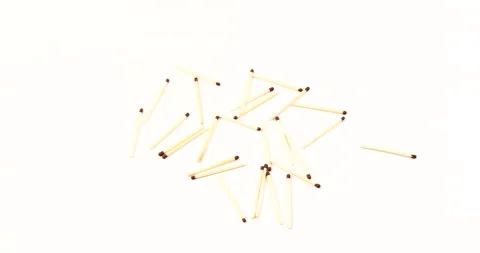 scattered matches on a white background ... | Stock Video | Pond5
