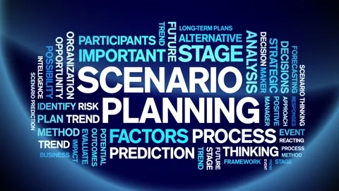 Scenario Planning animated word cloud,an... | Stock Video | Pond5