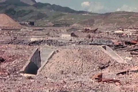 Scene of an air raid shelter built reinf... | Stock Video | Pond5