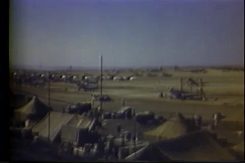 Scene of military base camp with weapons... | Stock Video | Pond5