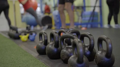 Scene of people in a busy gym | Stock Video | Pond5