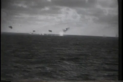 Scene of war in sea during World War Two... | Stock Video | Pond5
