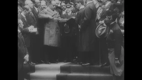 Scenes of Benito Mussolini saluted by fa... | Stock Video | Pond5
