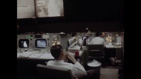 Scenes of NASA control room activities d... | Stock Video | Pond5