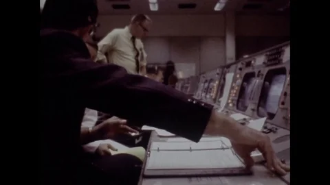 Scenes of NASA control room activities d... | Stock Video | Pond5