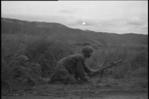 Scenes of soldiers firing with machine g... | Stock Video | Pond5
