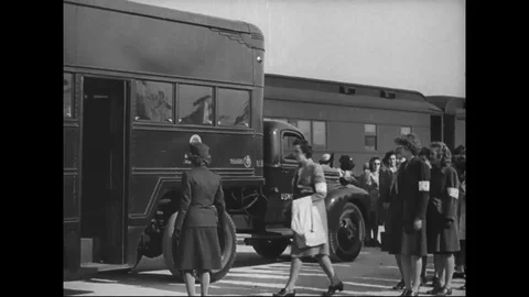 Scenes of women enters and exit bus at C... | Stock Video | Pond5