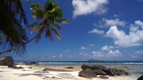 Scenic iconic tropical island beach with... | Stock Video | Pond5
