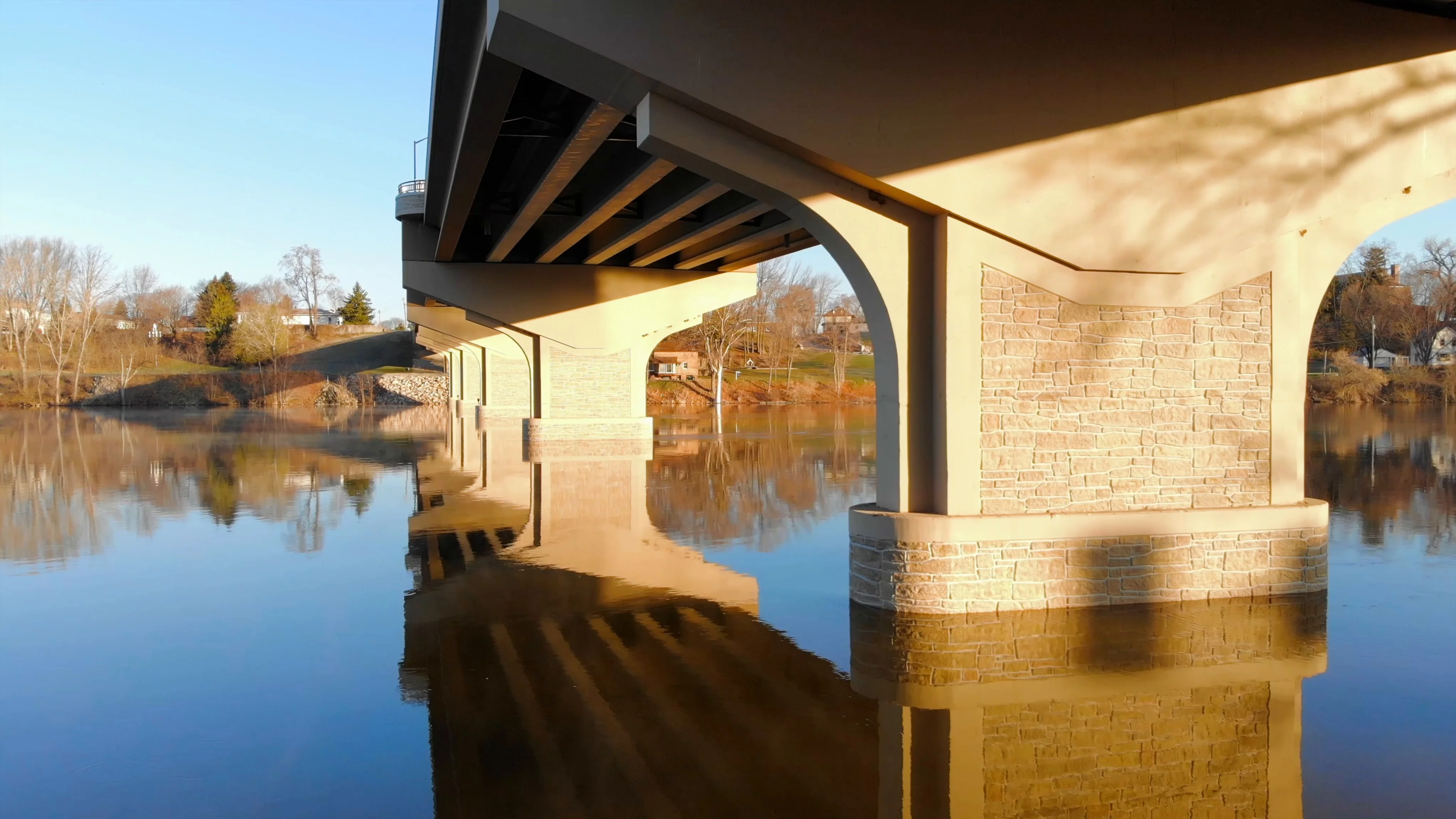 Bridge Piers In Water