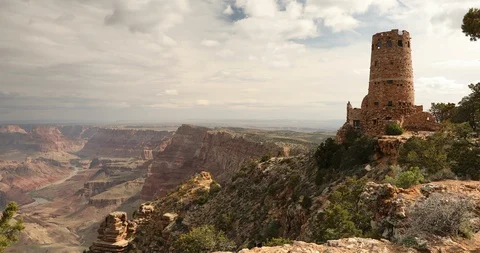 Scenic viewpoint on the South Rim in Gra... | Stock Video | Pond5