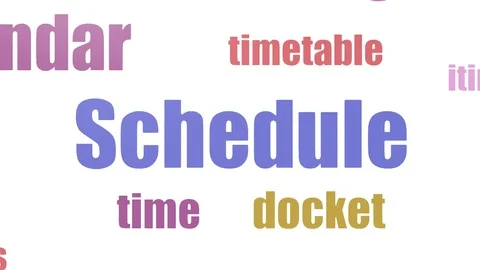 Schedule Word Cloud Animated On White Ba... | Stock Video | Pond5