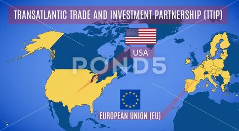 Schematic map of the Transatlantic Trade and Investment Partnership ...