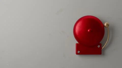 School Bell Ringing on the wall with cop... | Stock Video | Pond5