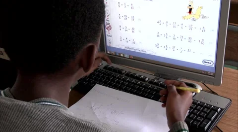 Solving A Problem Computer Stock Video Footage | Royalty Free Solving A ...