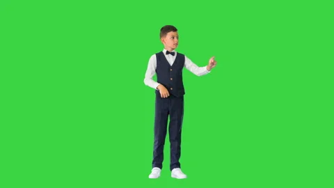 School boy using virtual screen on a Gre... | Stock Video | Pond5