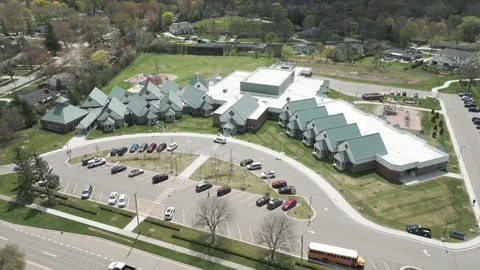 School buildings from above to get an ov... | Stock Video | Pond5