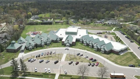 School buildings from above to get an ov... | Stock Video | Pond5