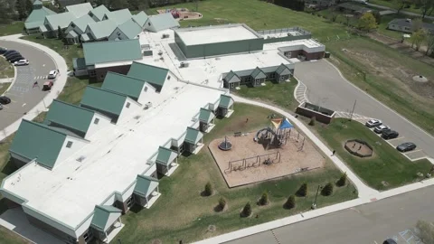 School buildings from above to get an ov... | Stock Video | Pond5