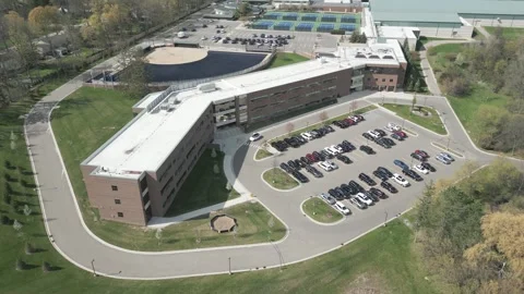 School buildings from above to get an ov... | Stock Video | Pond5