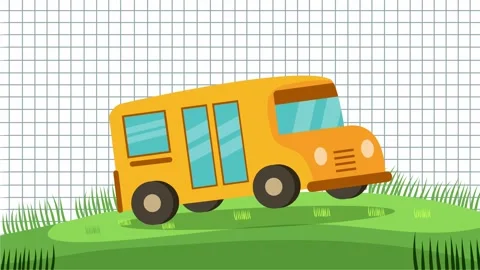 School Bus Animation Back To School Moti... | Stock Video | Pond5