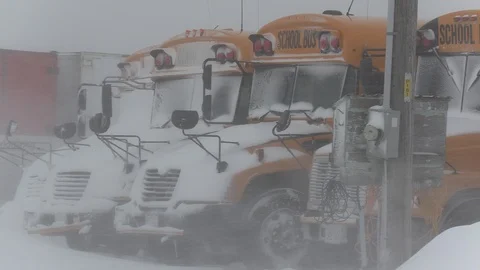 School Bus Snow Stock Footage ~ Royalty Free Stock Videos | Pond5