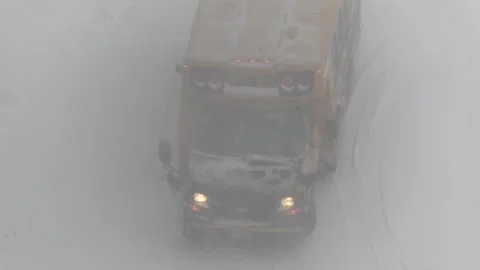 School Bus Snow Stock Footage ~ Royalty Free Stock Videos | Pond5