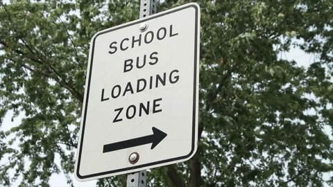 school bus loading zone vertical rectang... | Stock Video | Pond5