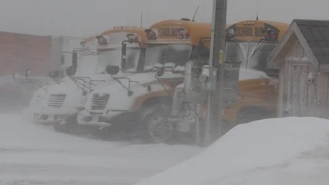 School Bus Snow Stock Footage ~ Royalty Free Stock Videos | Pond5