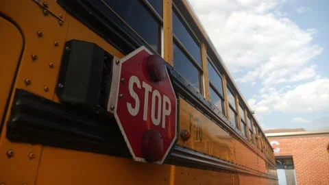 School bus stop sign | Stock Video | Pond5