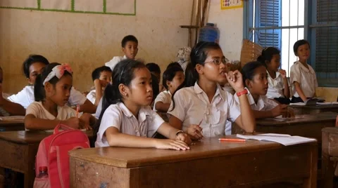School children learning in classroom 4k... | Stock Video | Pond5