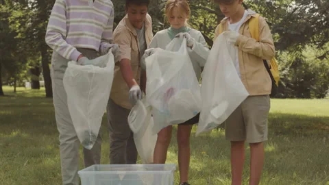 Children Recycling Stock Footage ~ Royalty Free Stock Videos | Pond5