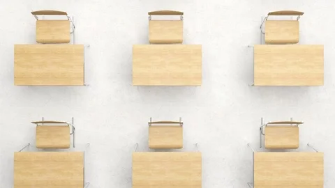 School Classroom Top View | Stock Video | Pond5