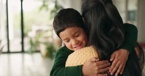 School, greeting and mother hug child in... | Stock Video | Pond5