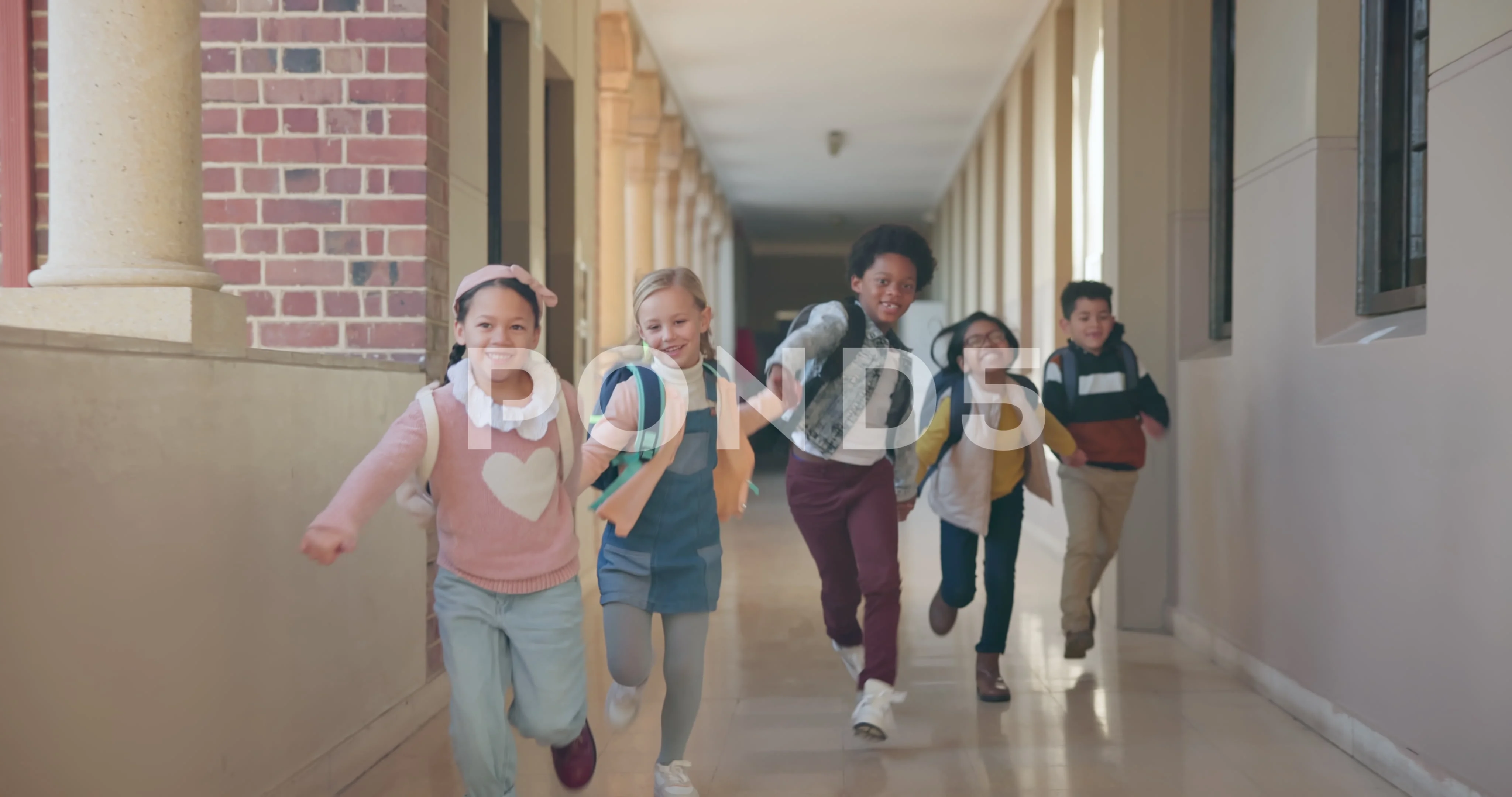 Kids Walking In Classroom