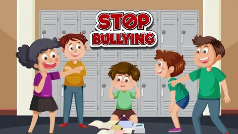 School Locker Room Bullying with Stop Bu... | Stock Video | Pond5