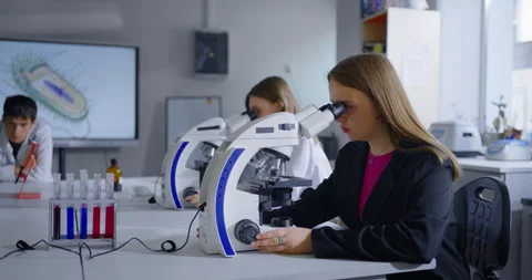School Students Studying Biology In Clas... | Stock Video | Pond5