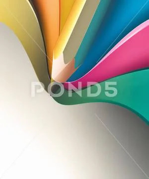 School Theme Background Colorful Pencil Drawing Waves on Light ...