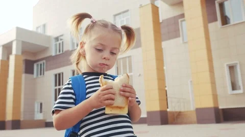 Of Kids In Eating School Canteen Stock Footage ~ Royalty Free Stock ...