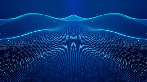 Sci-fi abstract theme with particle wave... | Stock Video | Pond5