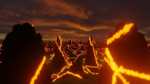 Sci Fi Alien Terrain Visual Looped | Stock Video | Pond5