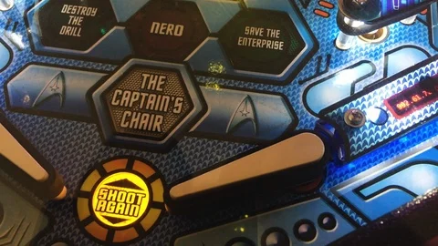 Sci-Fi Arcade Pinball Machine Flippers a... | Stock Video | Pond5