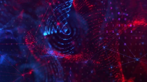 Sci-fi blue and red Background animation | Stock Video | Pond5