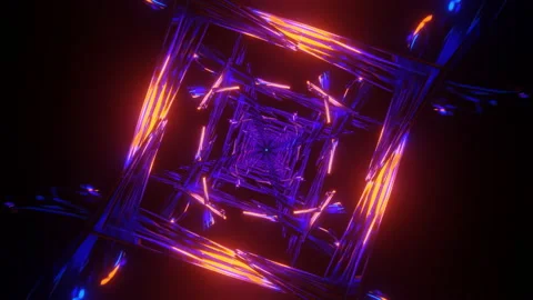 Sci-fi blue purple tunnel transformer wi... | Stock Video | Pond5