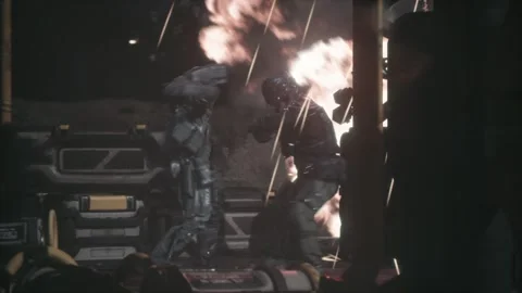 Sci-Fi Combat Fight For Soldiers attack ... | Stock Video | Pond5