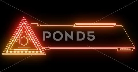 Sci-fi cool designed neon hud lower third. Element of hud interface ...