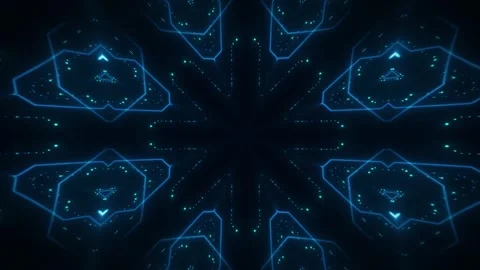 Sci-fi Futuristic Kaleida Pattern Backgr... | Stock Video | Pond5