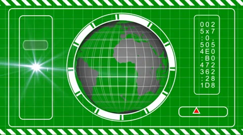 Sci Fi HUD concept animation green scree... | Stock Video | Pond5