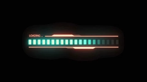 Sci Fi, HUD progress loading bar. Digita... | Stock Video | Pond5