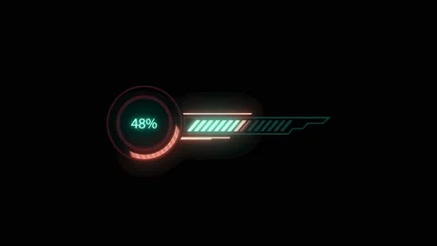 Sci Fi, HUD progress loading bar. Digita... | Stock Video | Pond5